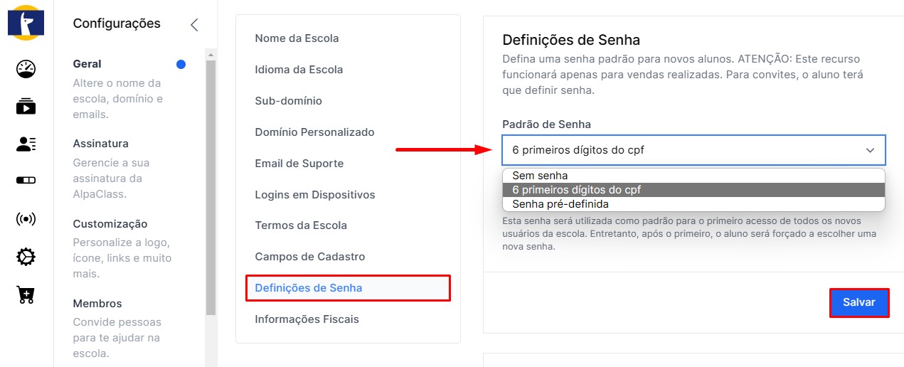 Como gerenciar as senhas de acesso dos alunos? - AlpaClass – Ajuda Eduzz Como gerenciar as senhas de acesso dos alunos? - AlpaClass – Ajuda Eduzz